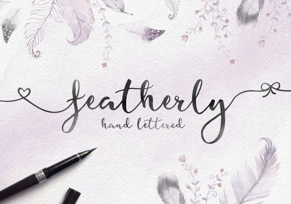 Featherly Font Family – MasterBundles