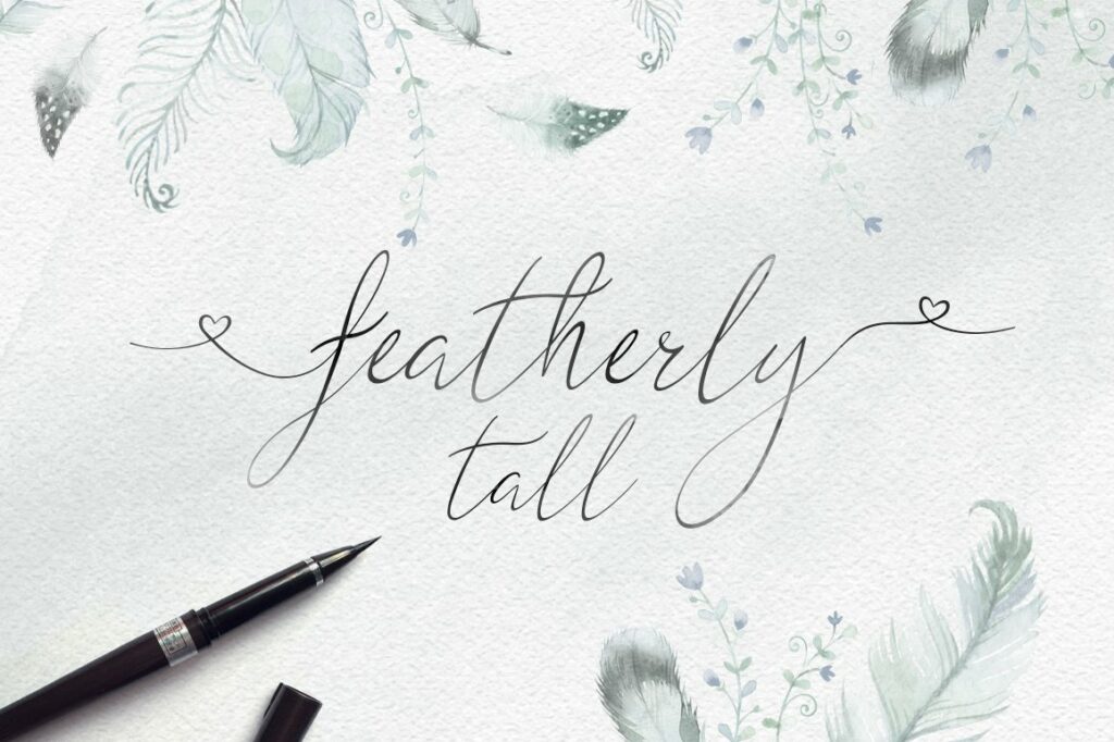 Featherly Font Family – MasterBundles