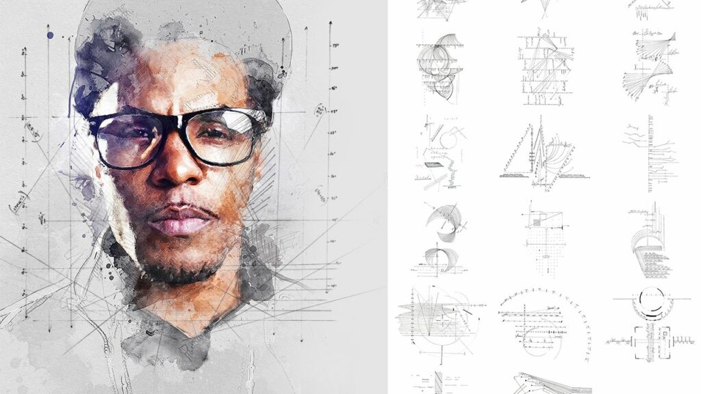 32 Technical Drawing Brushes V2 – MasterBundles