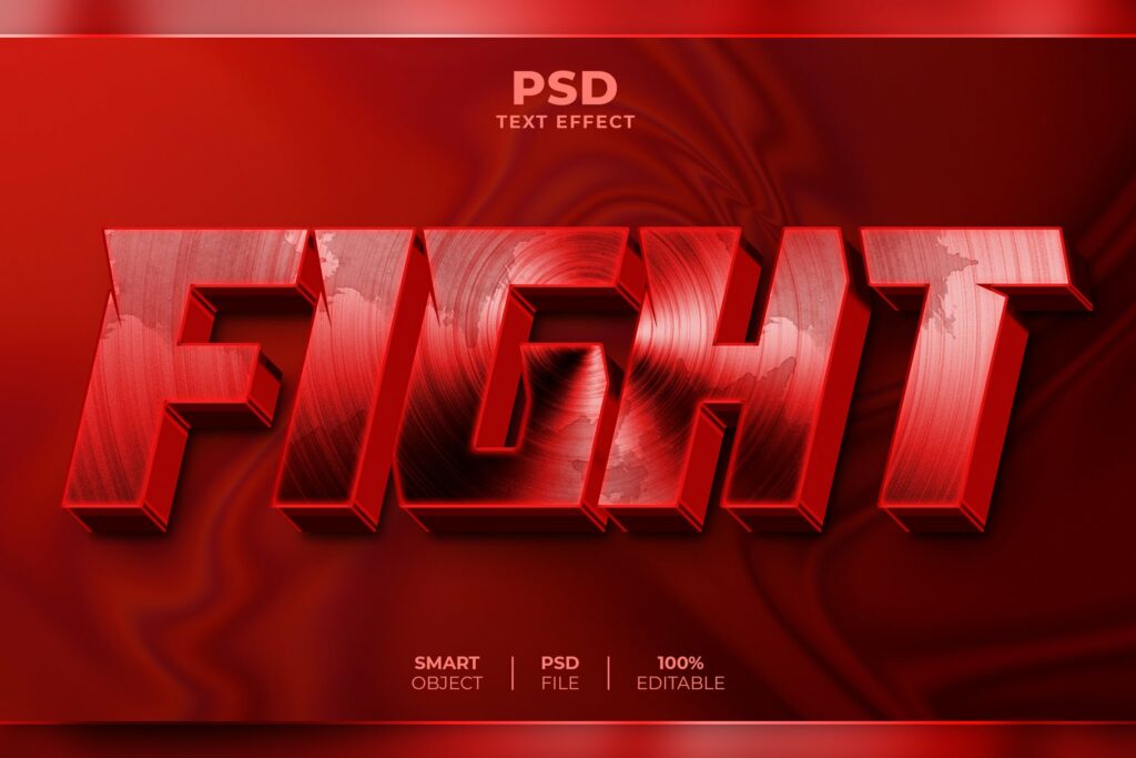 Fight 3D editable text effect – MasterBundles