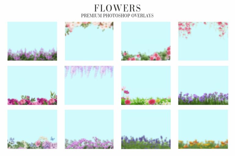 Flower Overlays Photoshop – MasterBundles