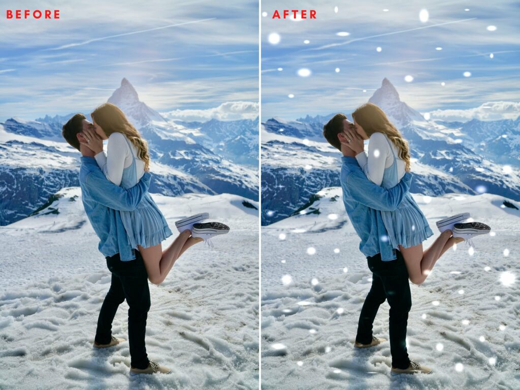 Fluffy Snow Lightroom Overlays – MasterBundles