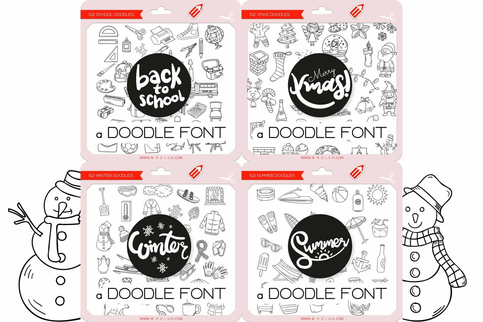 The Doodle Fonts Bundle – MasterBundles