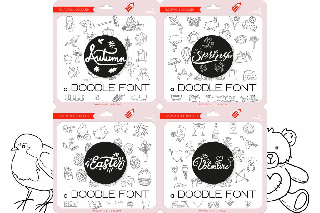 The Doodle Fonts Bundle – MasterBundles