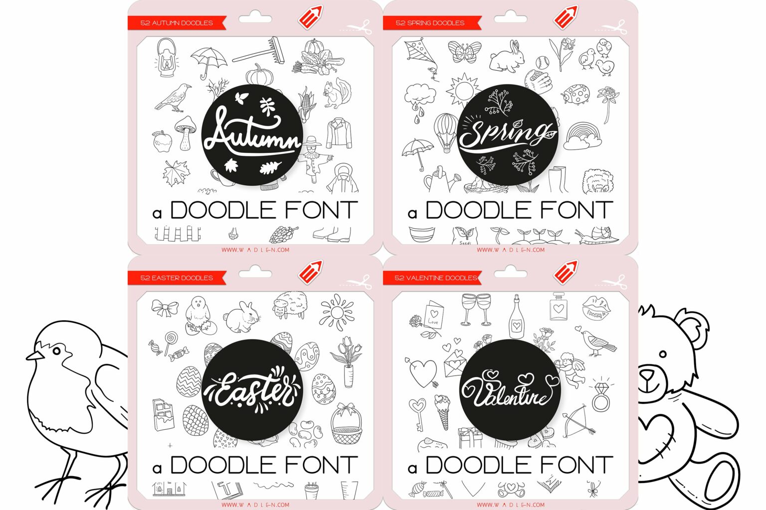 The Doodle Fonts Bundle – MasterBundles