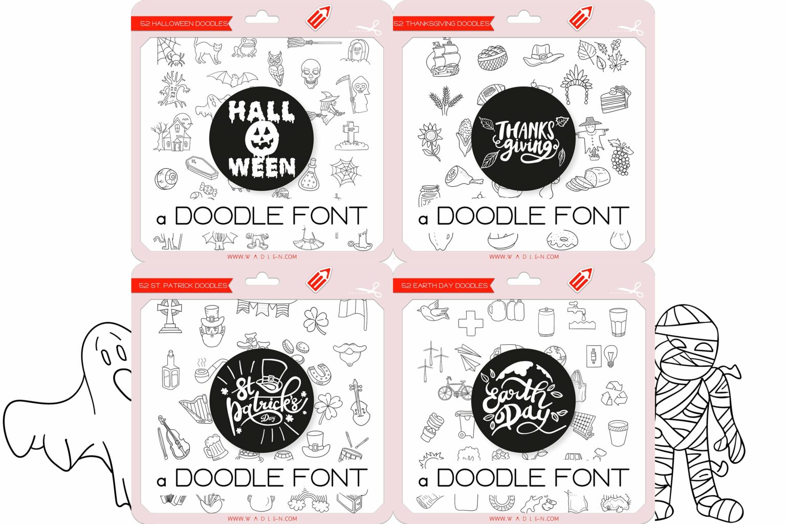 The Doodle Fonts Bundle – MasterBundles