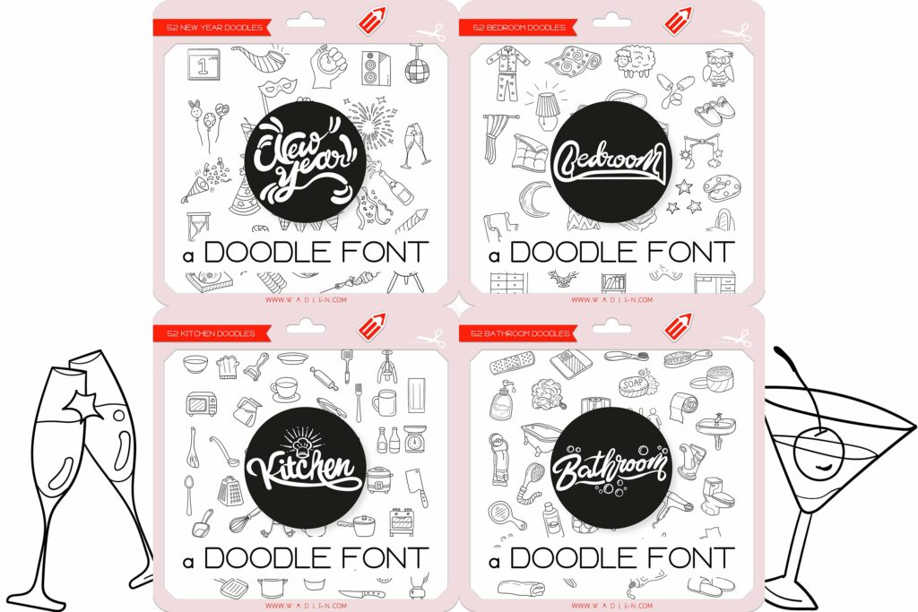 The Doodle Fonts Bundle – MasterBundles