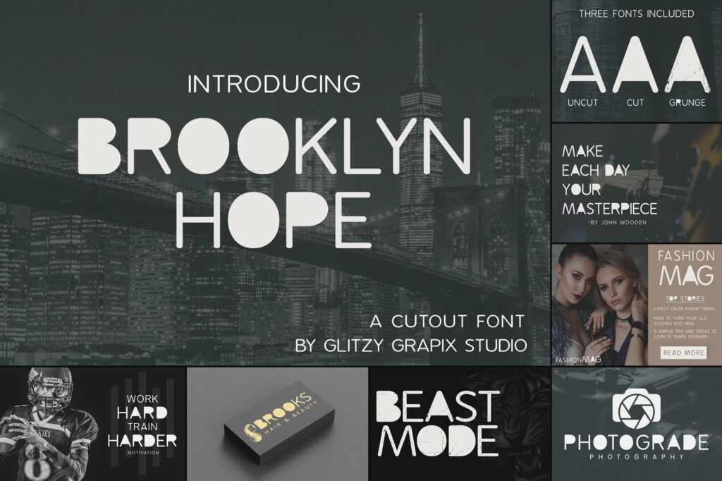 Display Font bundle -by GlitzyGrapix – MasterBundles
