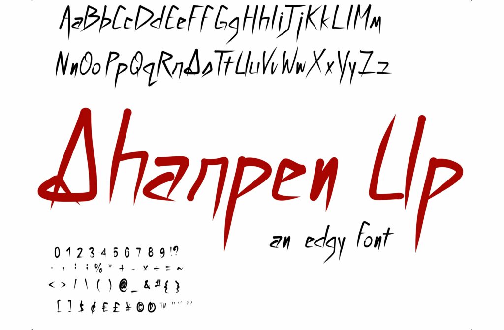 Font Sharpen Up With Sharp Edges – MasterBundles
