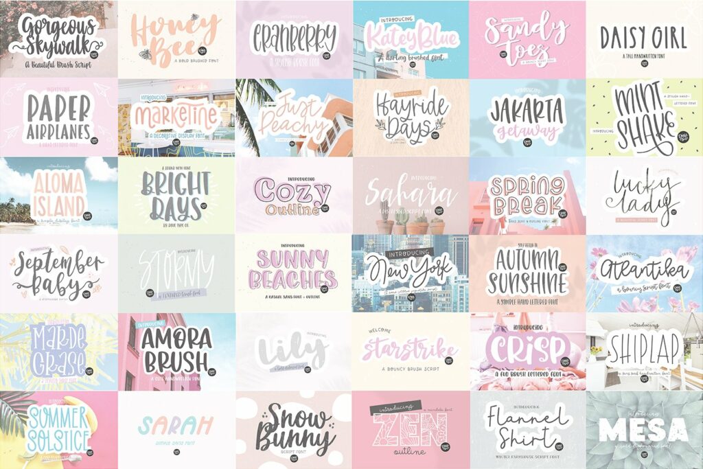 100 FONTS - ULTIMATE Font Bundle – MasterBundles