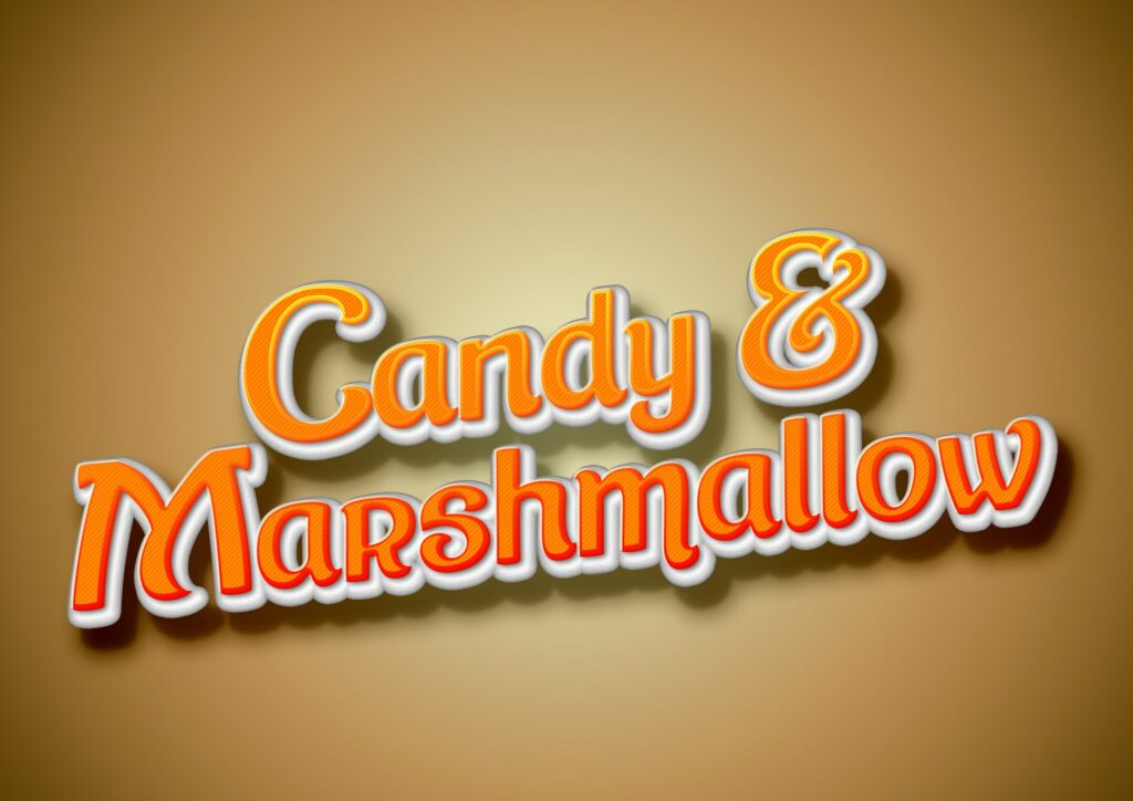 Candy And Marshmallow. Text Effect – MasterBundles