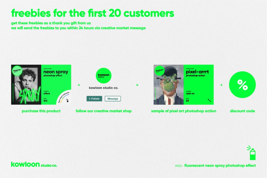 Freebie Included - Neon Spray Effect – MasterBundles