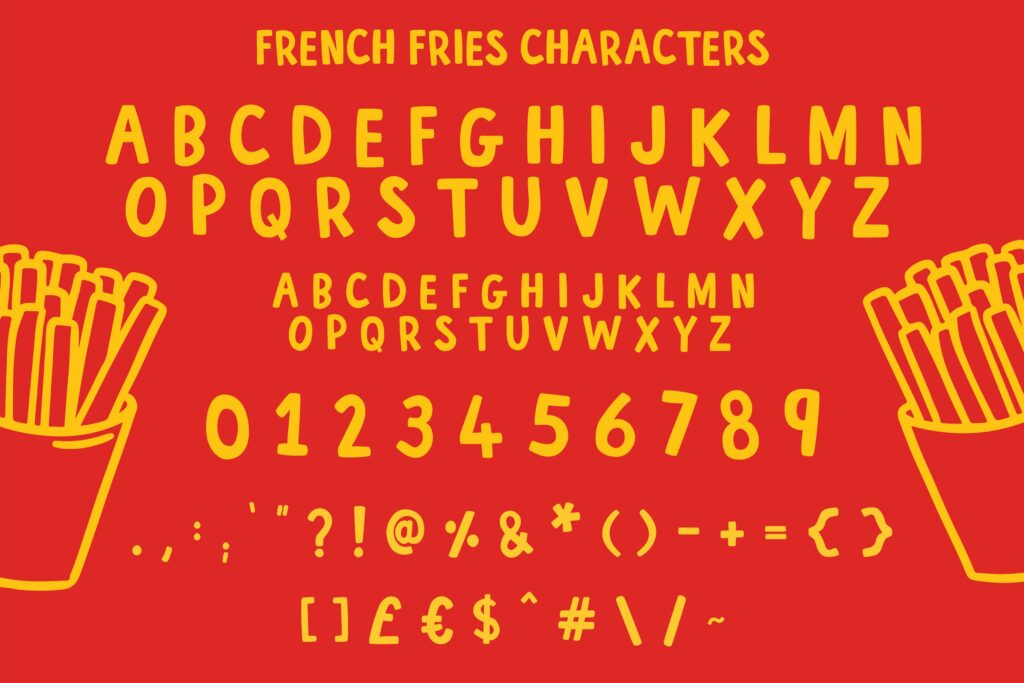 French Fries - A Fun Doodley Font – MasterBundles
