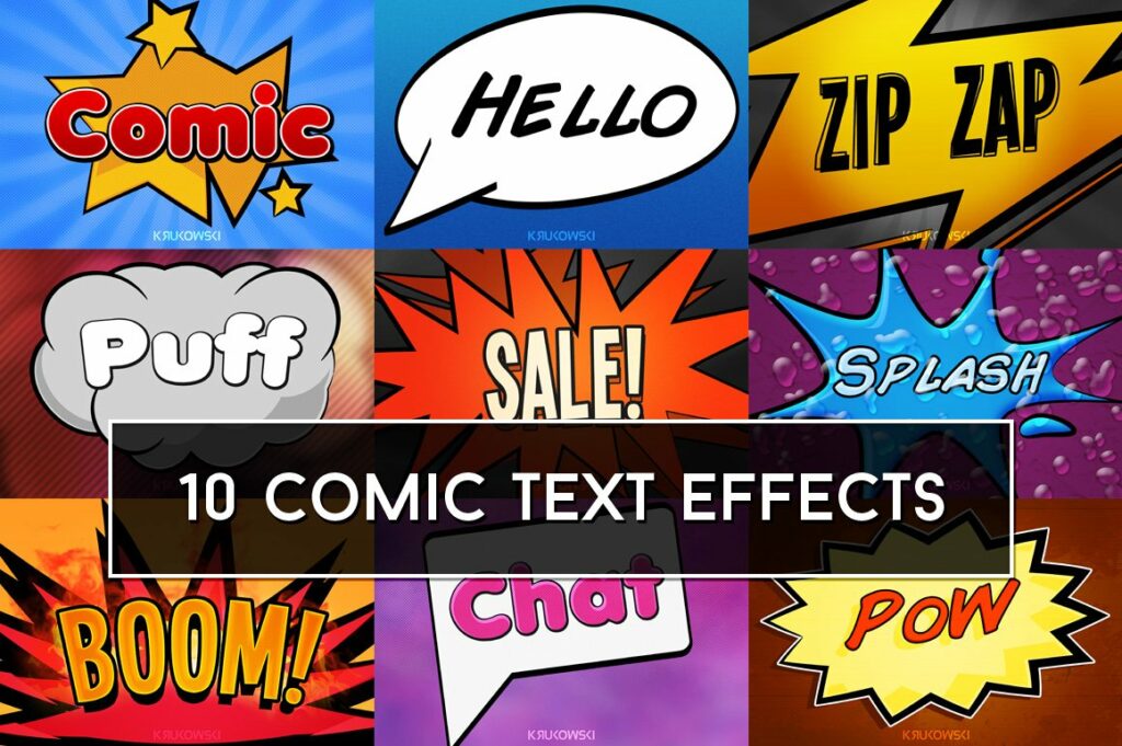 Comic Text Effects – MasterBundles