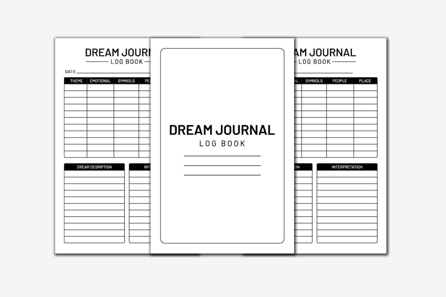 Dream Journal Log Book - KDP Interior