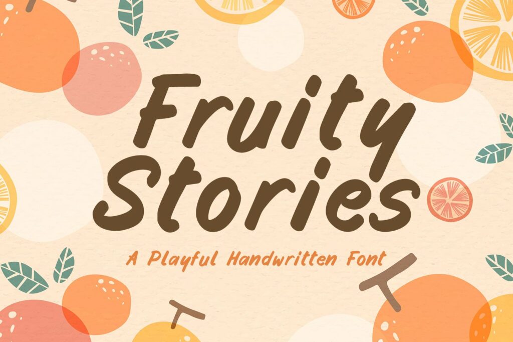 Fruity Stories - Fun Display Font – MasterBundles