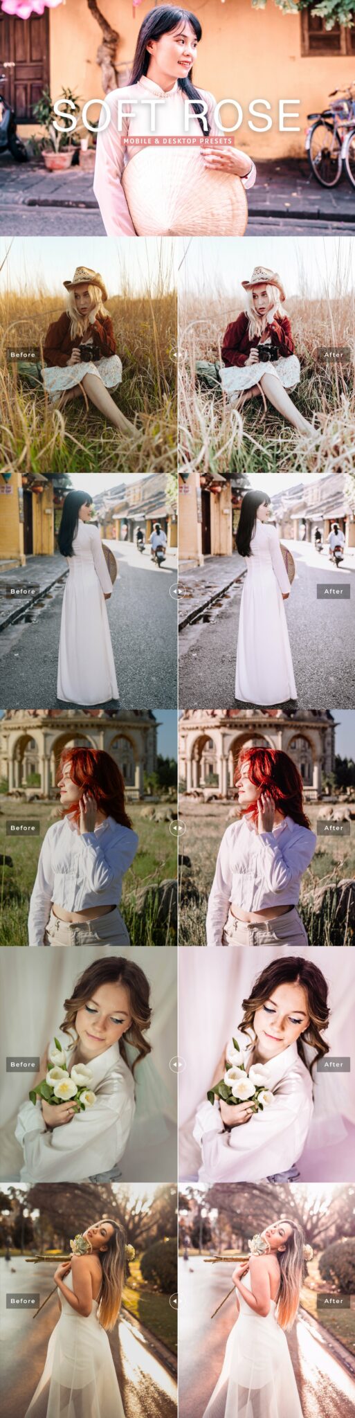 Soft Rose Pro Lightroom Presets – MasterBundles