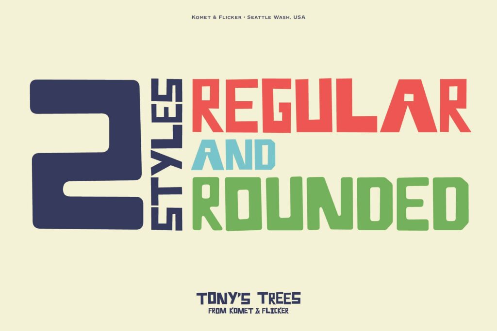 Tony's Trees - Fun Display Font – MasterBundles