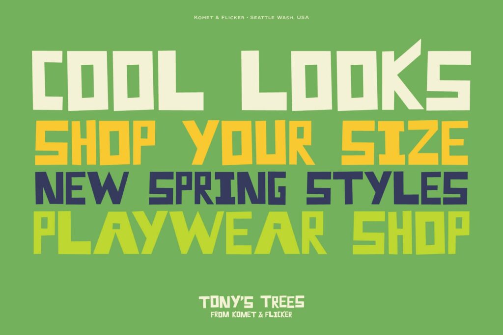 Tony's Trees - Fun Display Font – MasterBundles