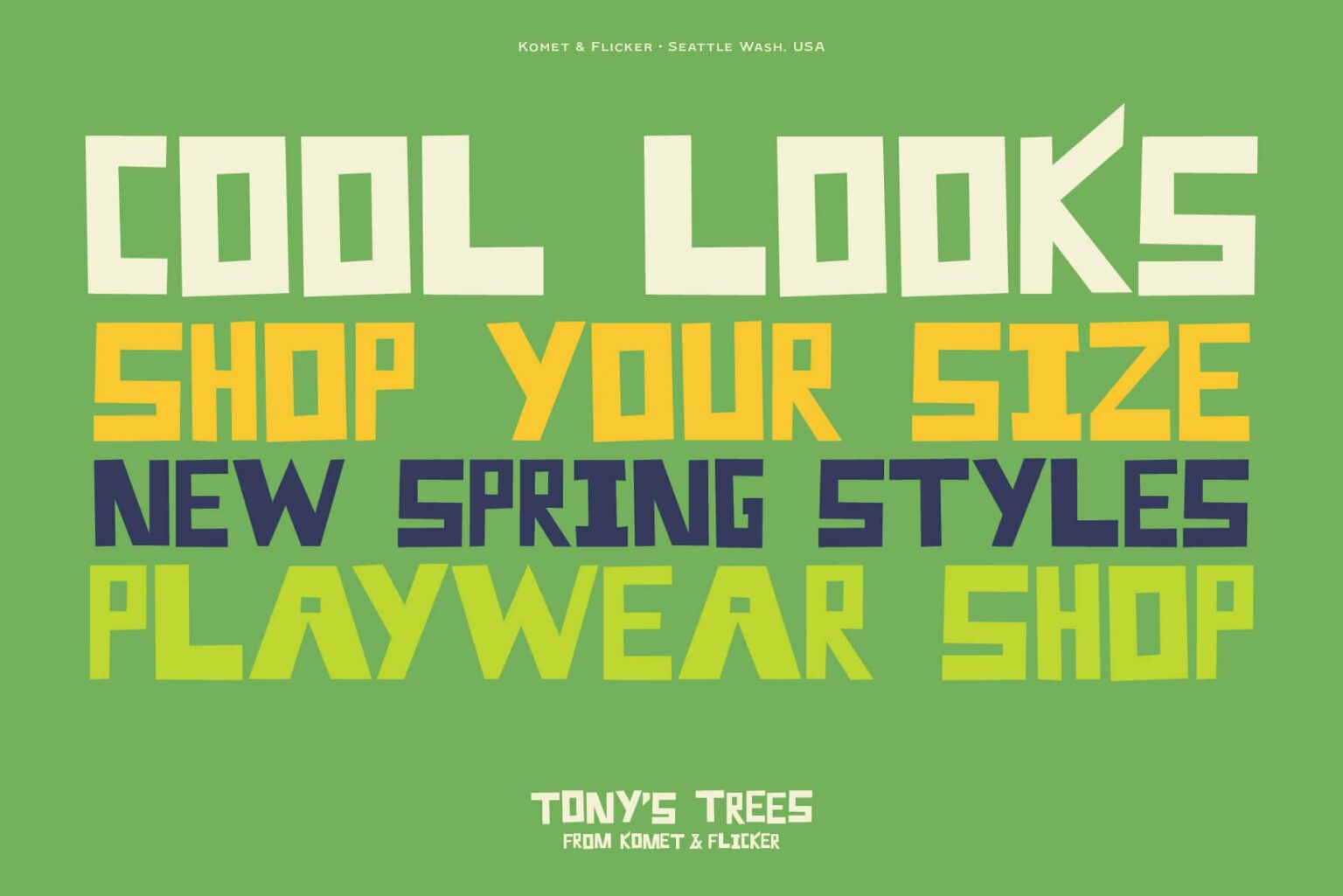 Tony's Trees - Fun Display Font – MasterBundles
