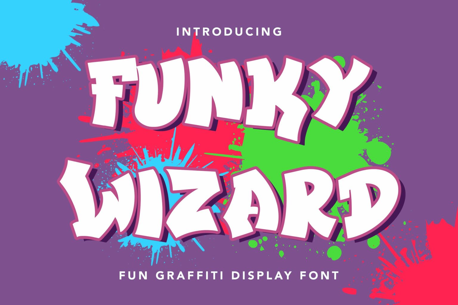 FunkyWizard - Graffiti Display Font – MasterBundles