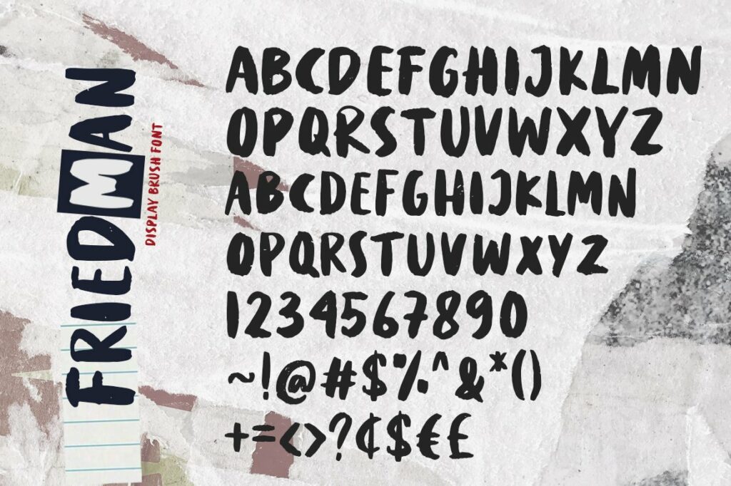 Friedman - Display Brush Font – MasterBundles