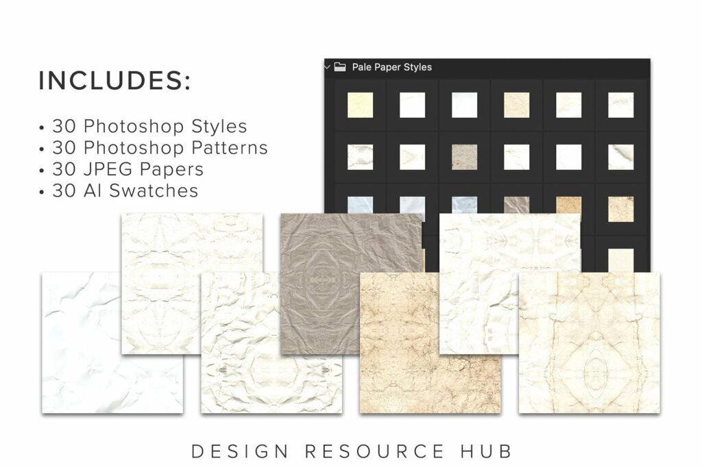 Pale Papers Photoshop Styles – MasterBundles