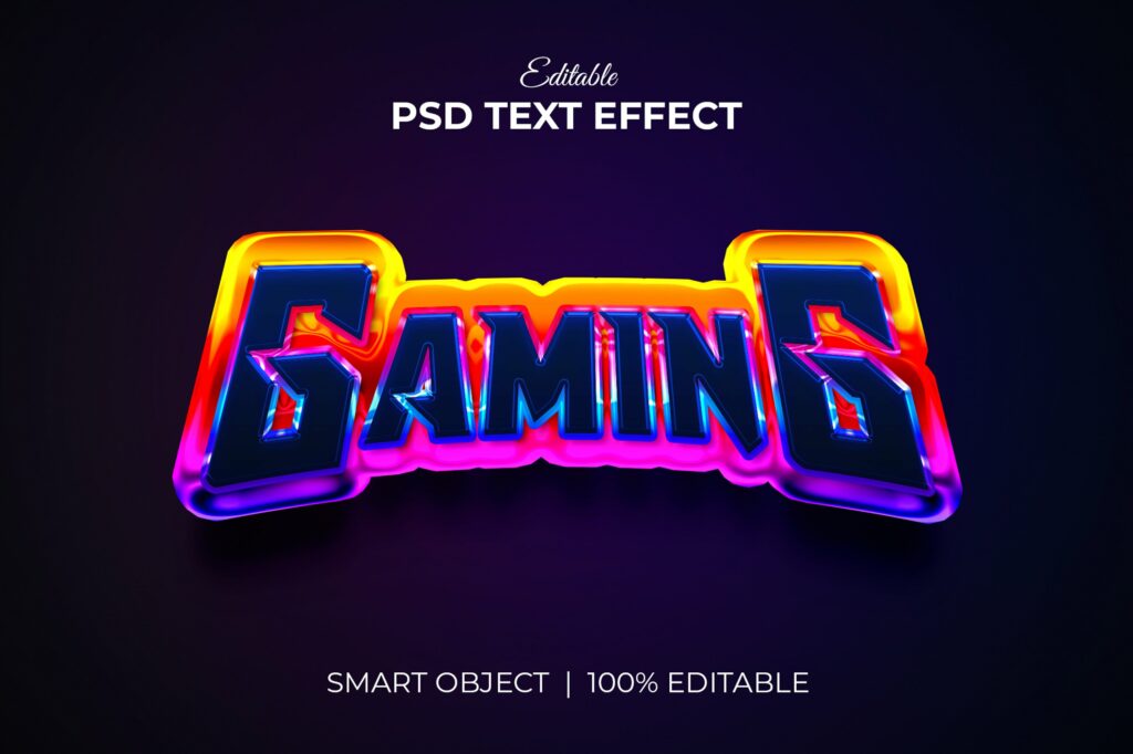 Gaming Text Effect Mockup Bundle v.1 – MasterBundles