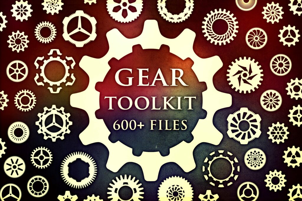 Gear Toolkit(Brushes, JPG, PNG, SVG) – MasterBundles