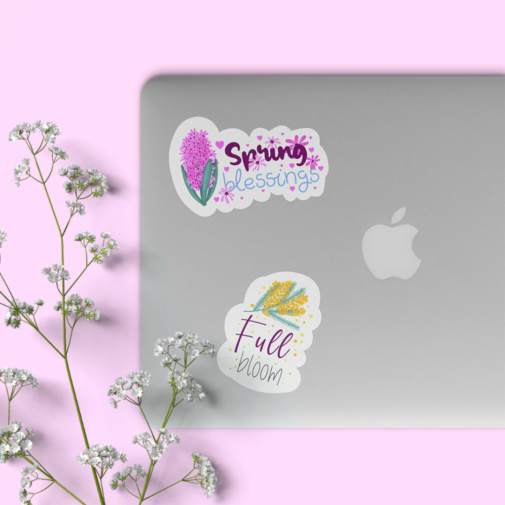 Spring sticker bundle | 6 png sticker design - MasterBundles