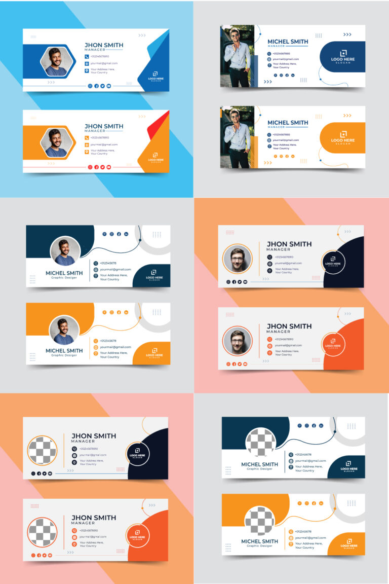 Modern Email signature and facebook Cover template - MasterBundles