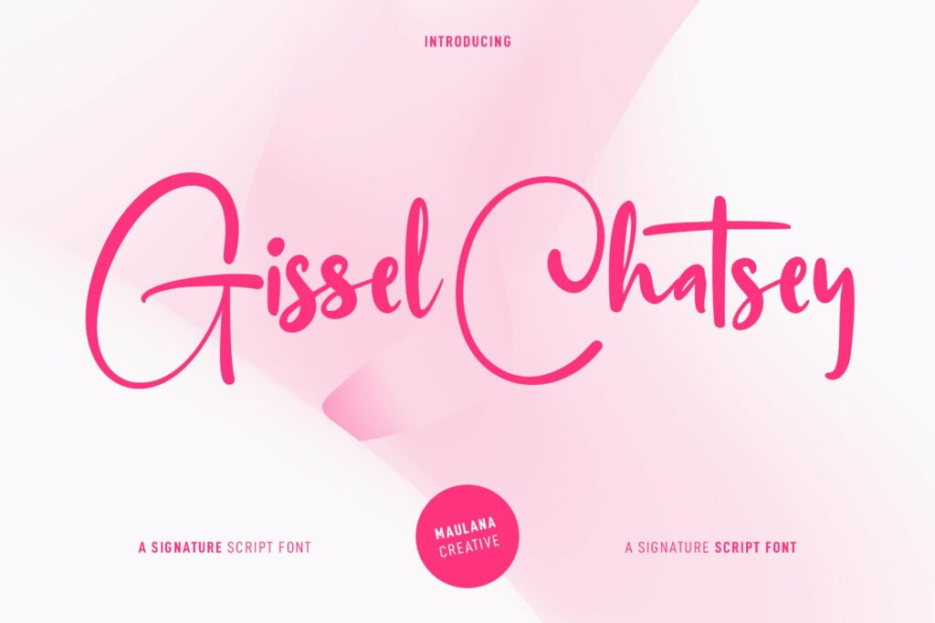 Gissel Chatsey Script Font – MasterBundles