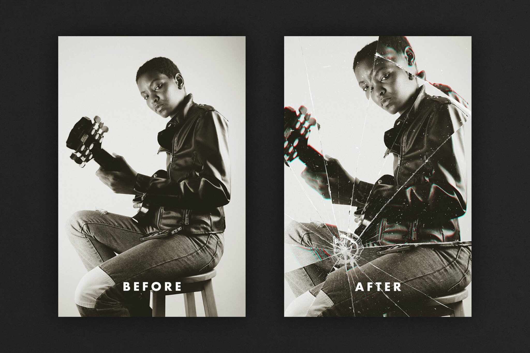 Glass Fracture Effect for Posters – MasterBundles