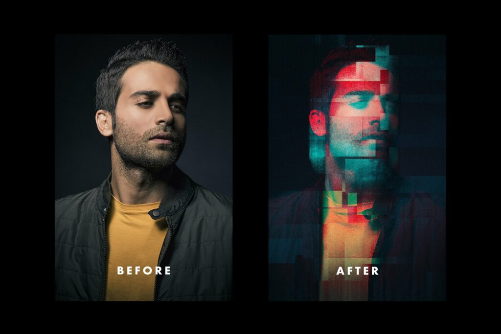 Glitch Displacement Poster Effect – MasterBundles
