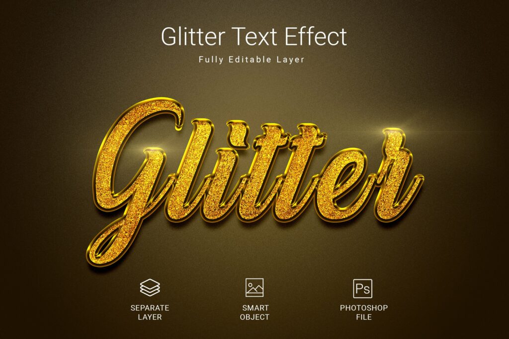 Glitter Psd Text Style Effect – MasterBundles