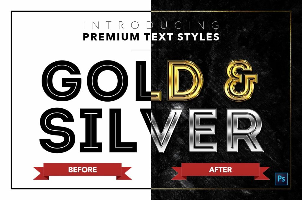Gold & Silver #6 - 20 Text Styles – MasterBundles
