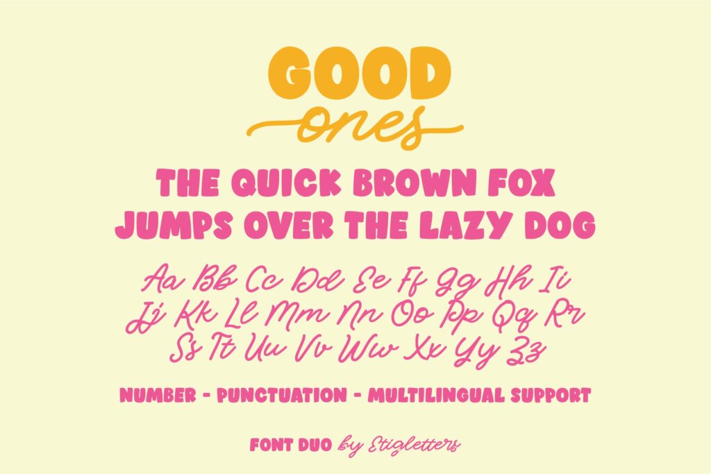 Good Ones Font Duo – MasterBundles