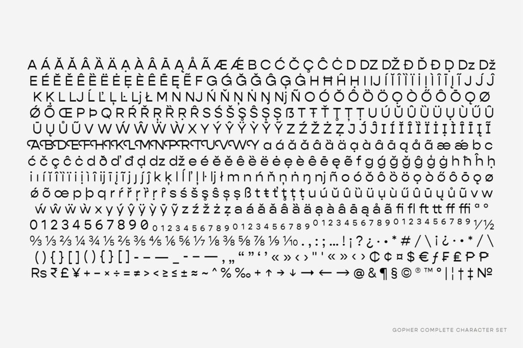 Gopher Complete Font Family – MasterBundles