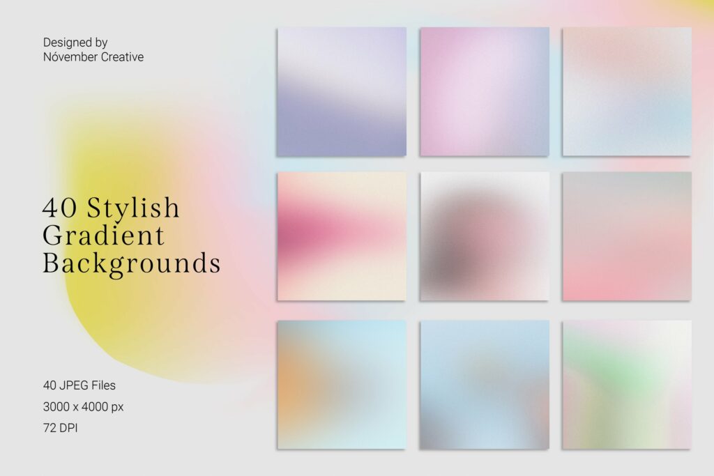 40 Gradient Backgrounds – MasterBundles