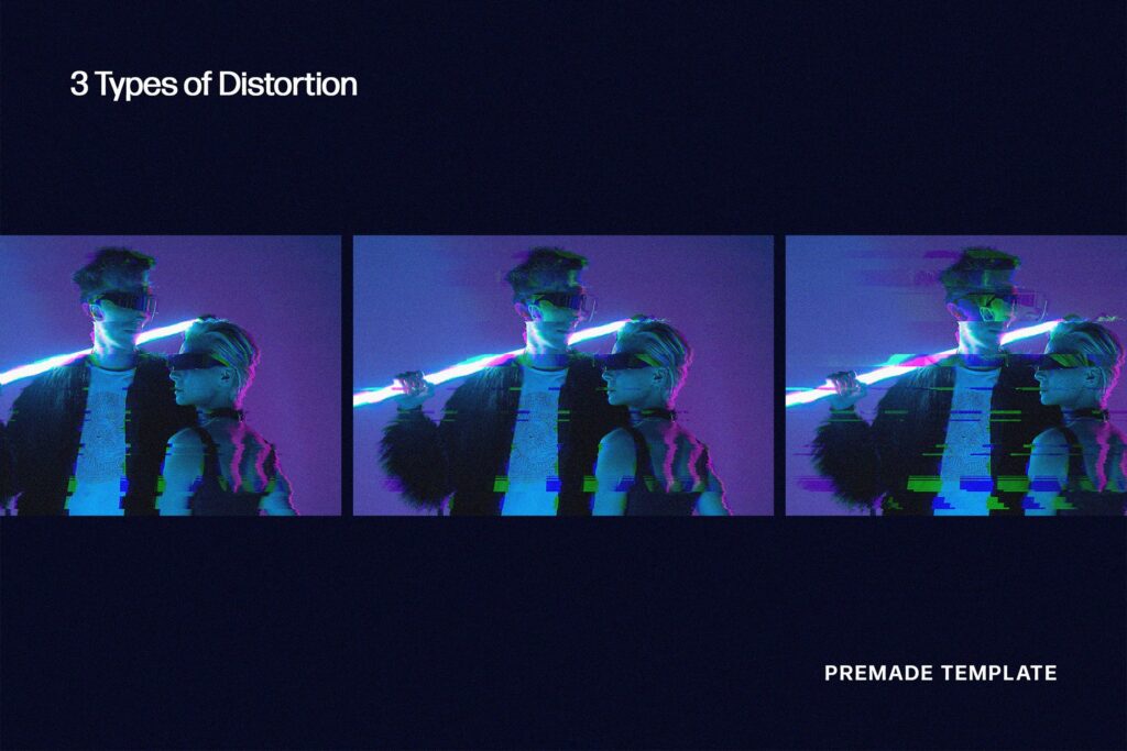 Gradient Glitch Photo Effect – MasterBundles