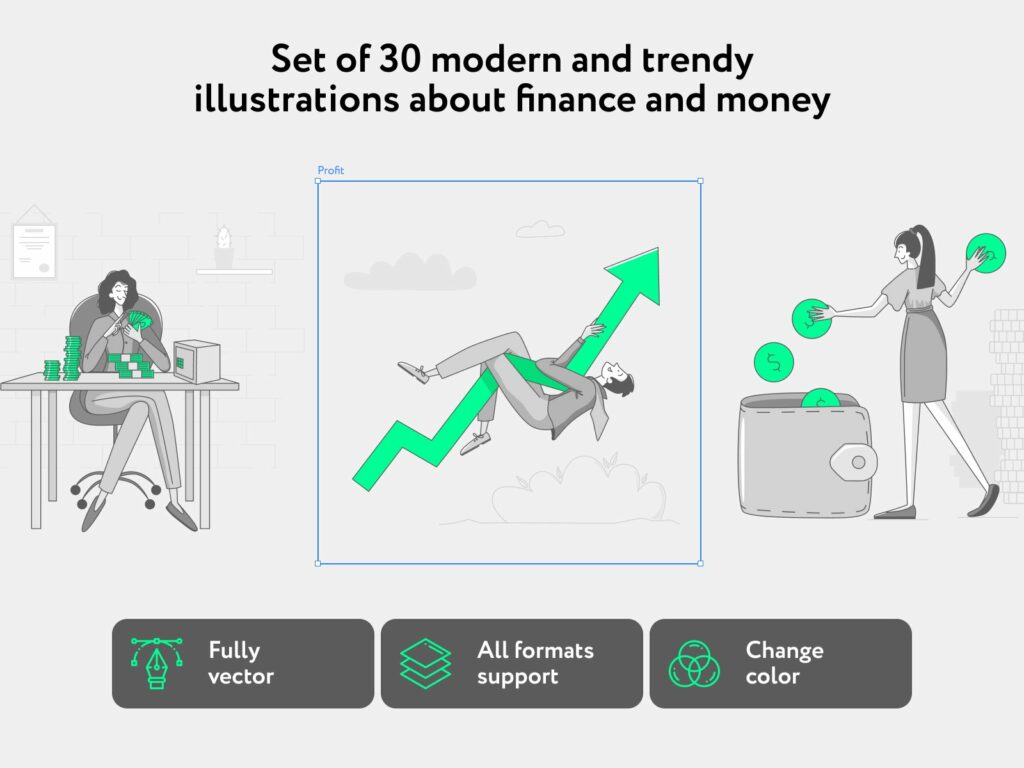 Grely Finance Illustrations – MasterBundles