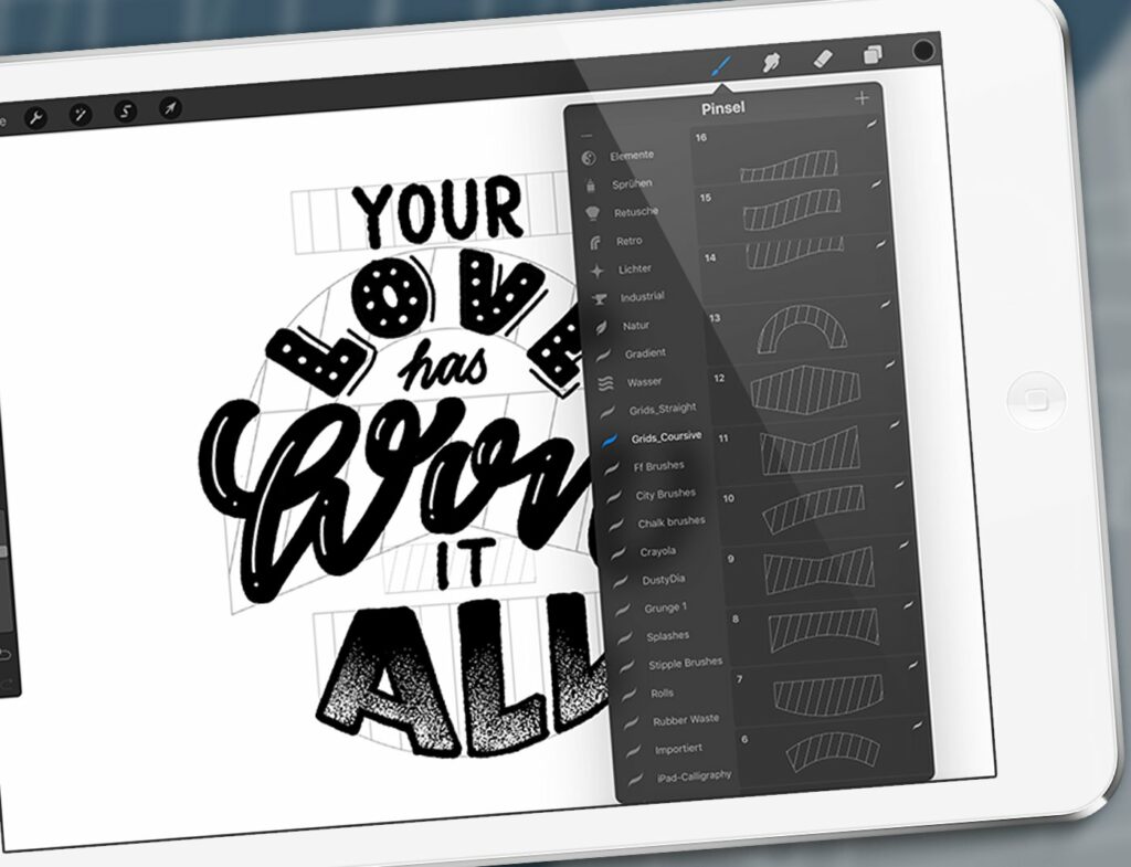 Procreate Grid Brush Brushpack – MasterBundles