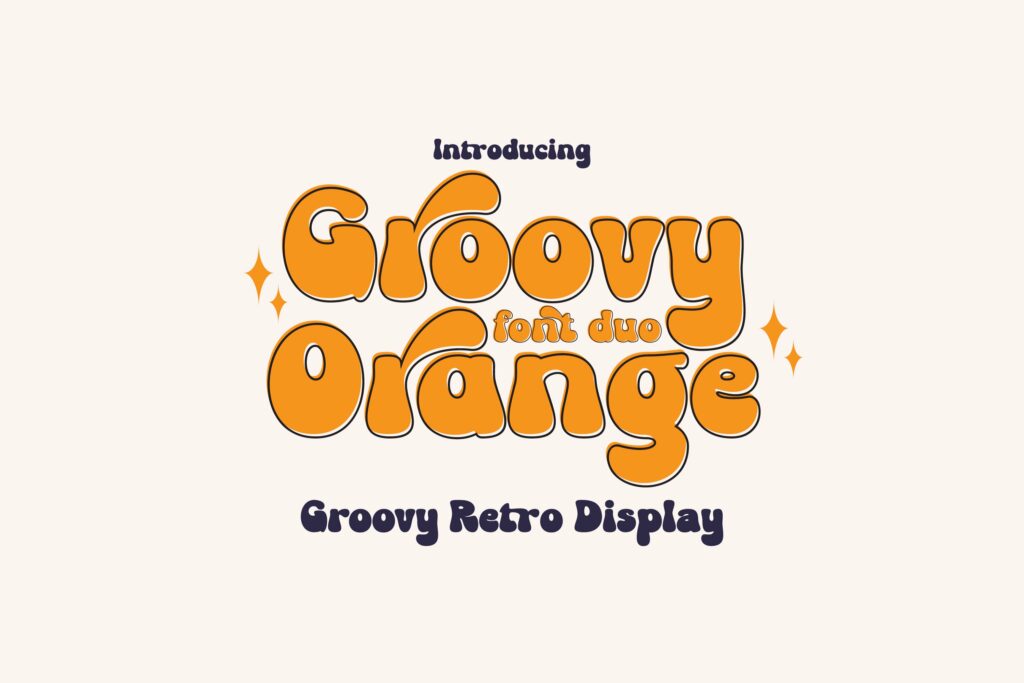 Groovy Orange - Groovy Retro – MasterBundles