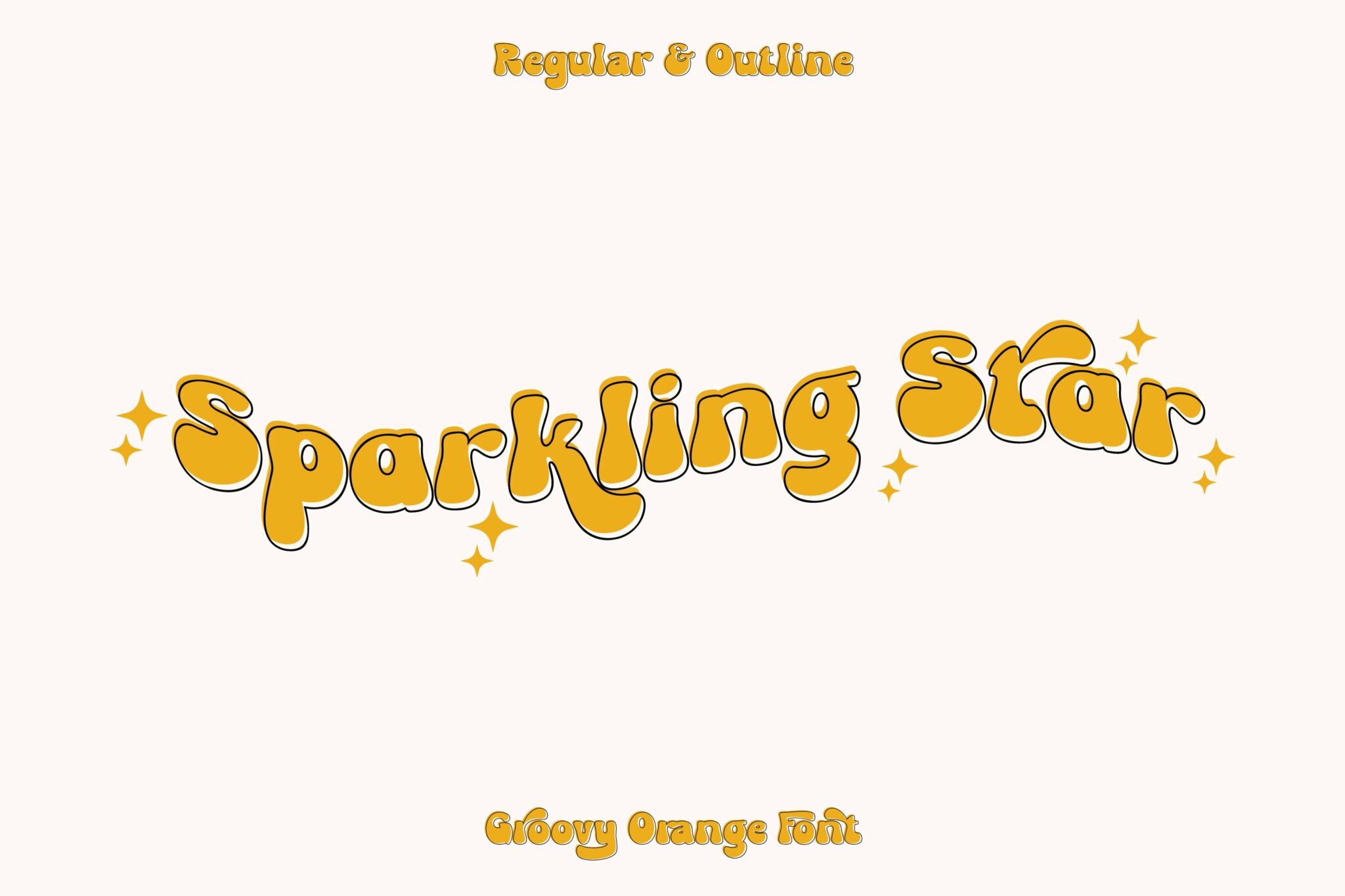 Groovy Orange - Groovy Retro – MasterBundles