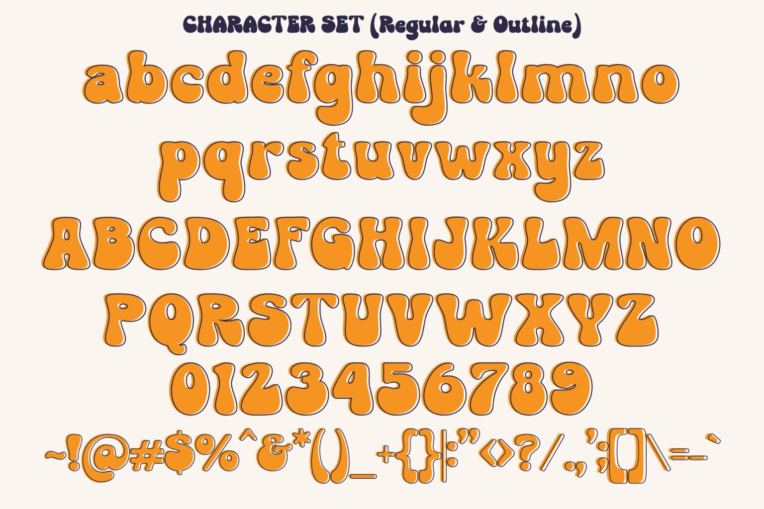 Groovy Orange - Groovy Retro – MasterBundles