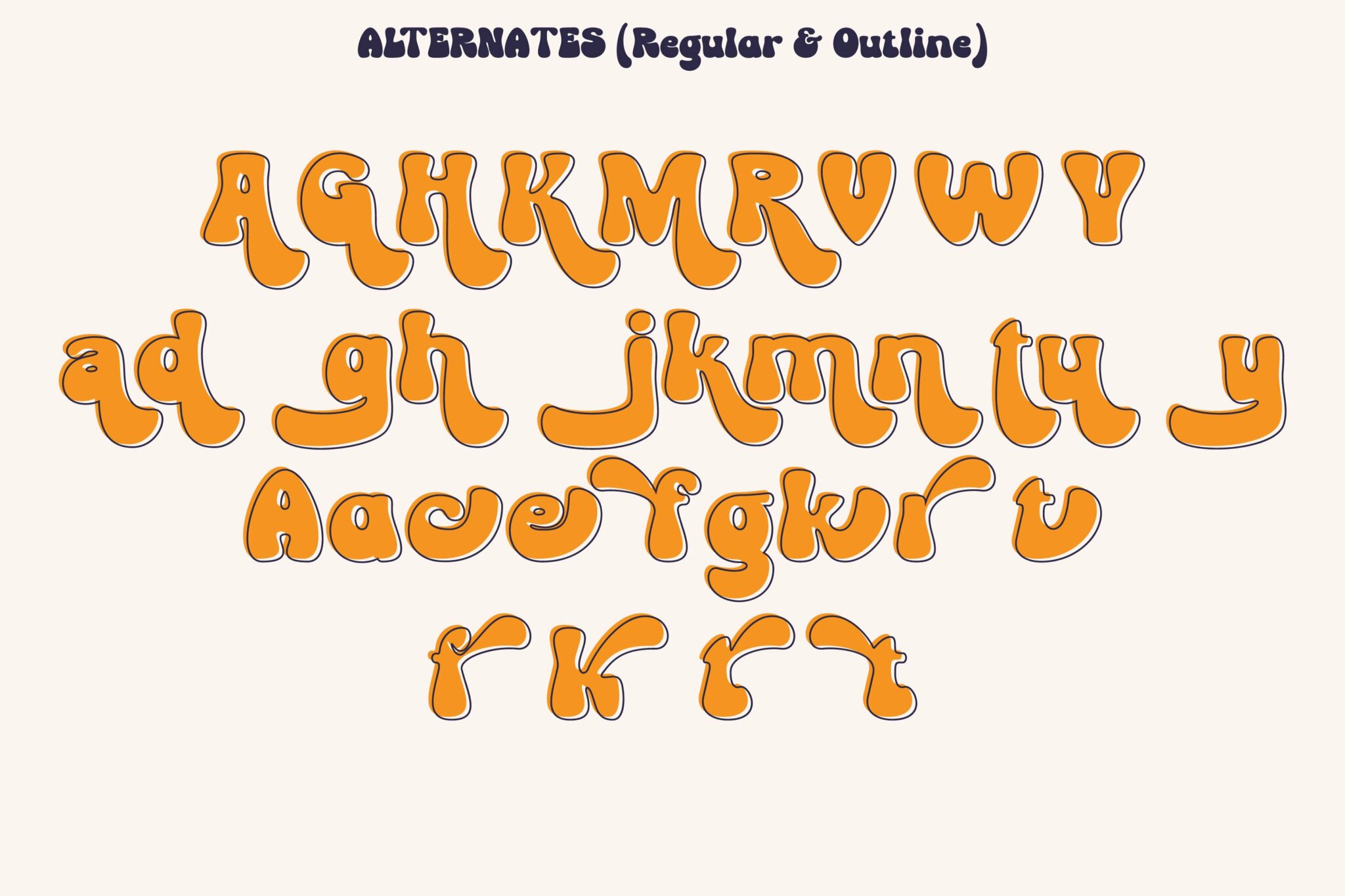 Groovy Orange - Groovy Retro – MasterBundles