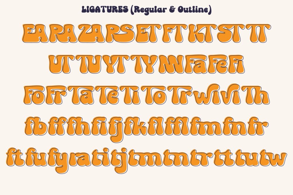 Groovy Orange - Groovy Retro – MasterBundles