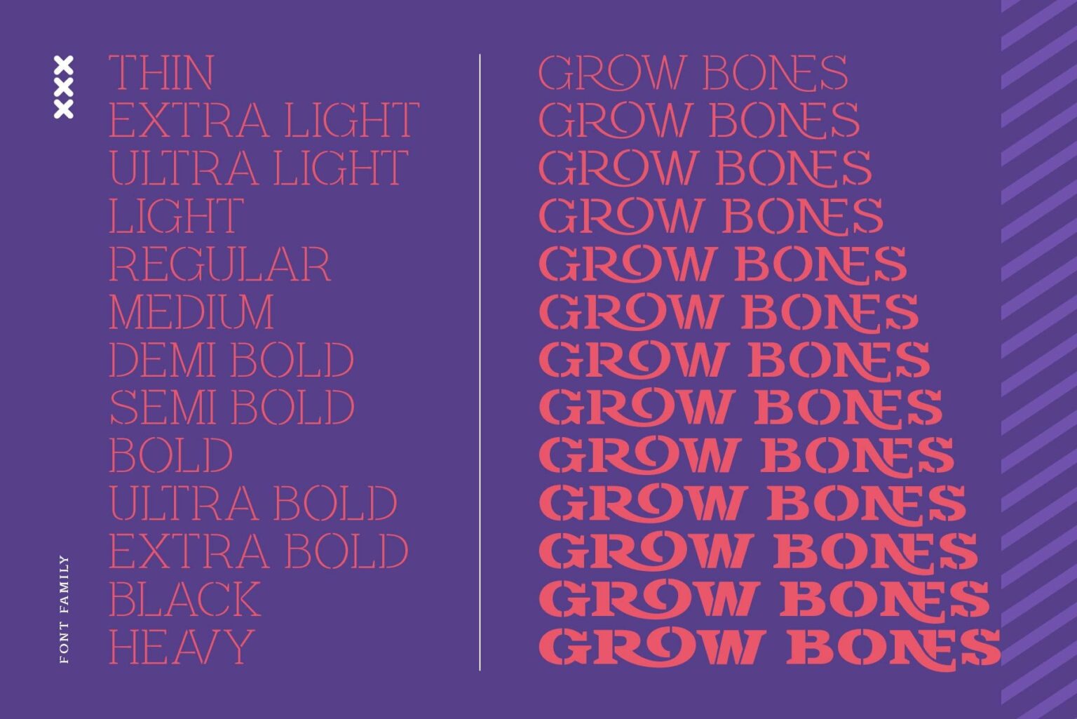 Grow Bones Family Stencil Font – MasterBundles
