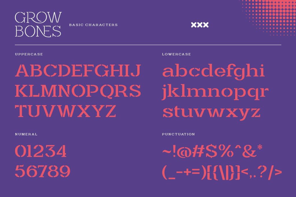 Grow Bones Family Stencil Font – MasterBundles