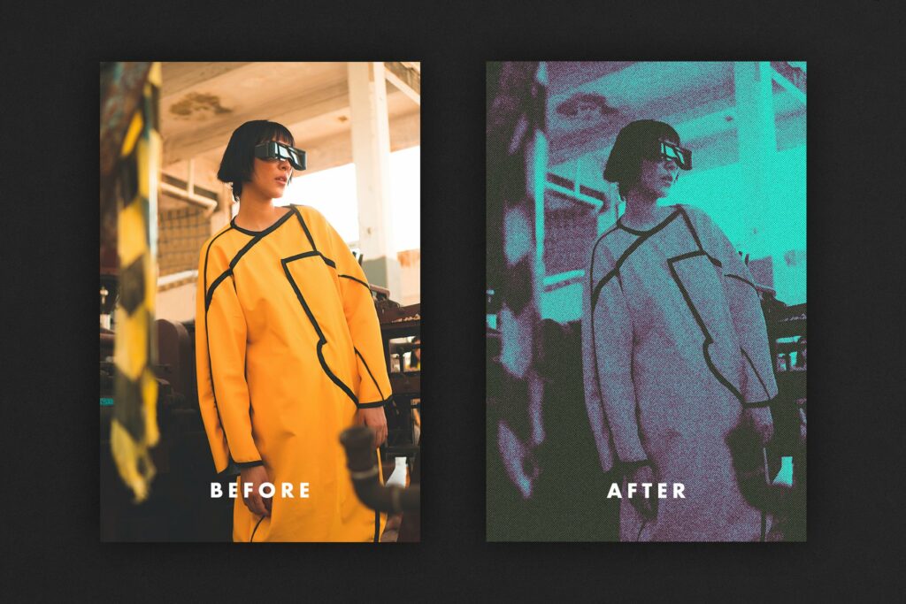Grunge Halftone Photo Effect – MasterBundles